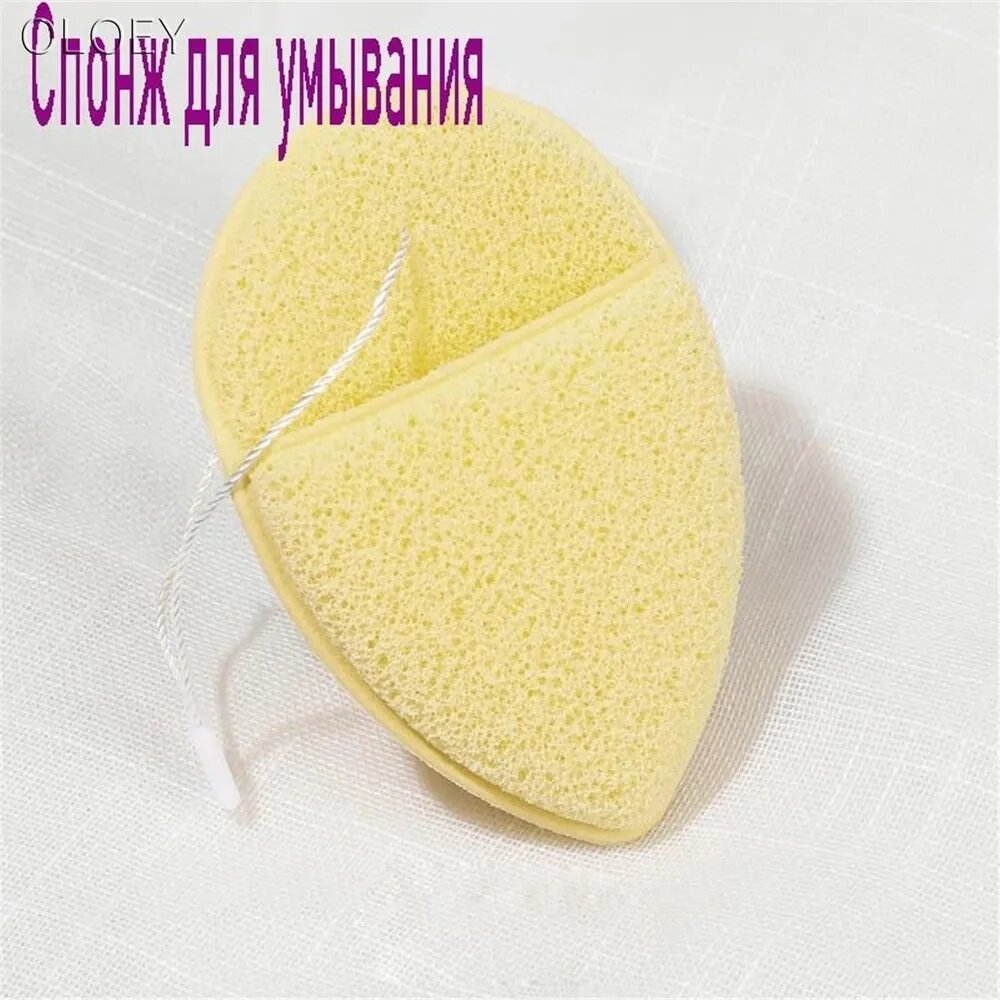 Спонж для умывания лица с эффектом микропиллинга. Губка-спонж