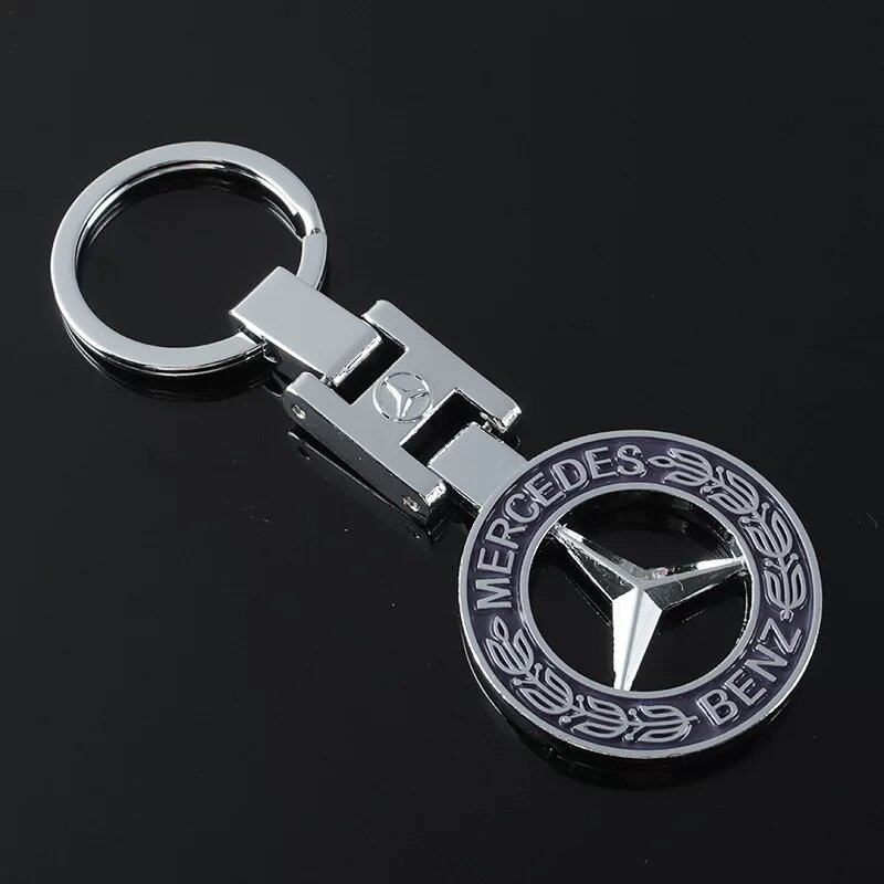 3D-металлический значок Mercedes с колосом и вырезным узором для ключей