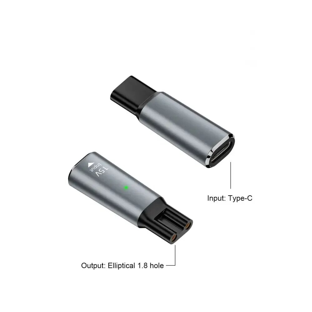Type-C зарядный адаптер 15V Elliptic Grey