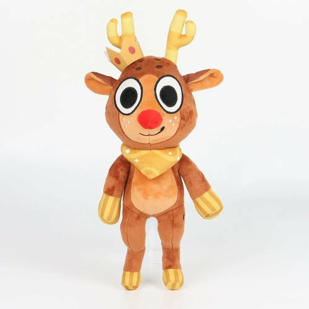 Мир Денди роблокс Мягкая Игрушка Руди с золотыми рогами 30CM/Roblox/NEW Dandy's World Rudie plush toys