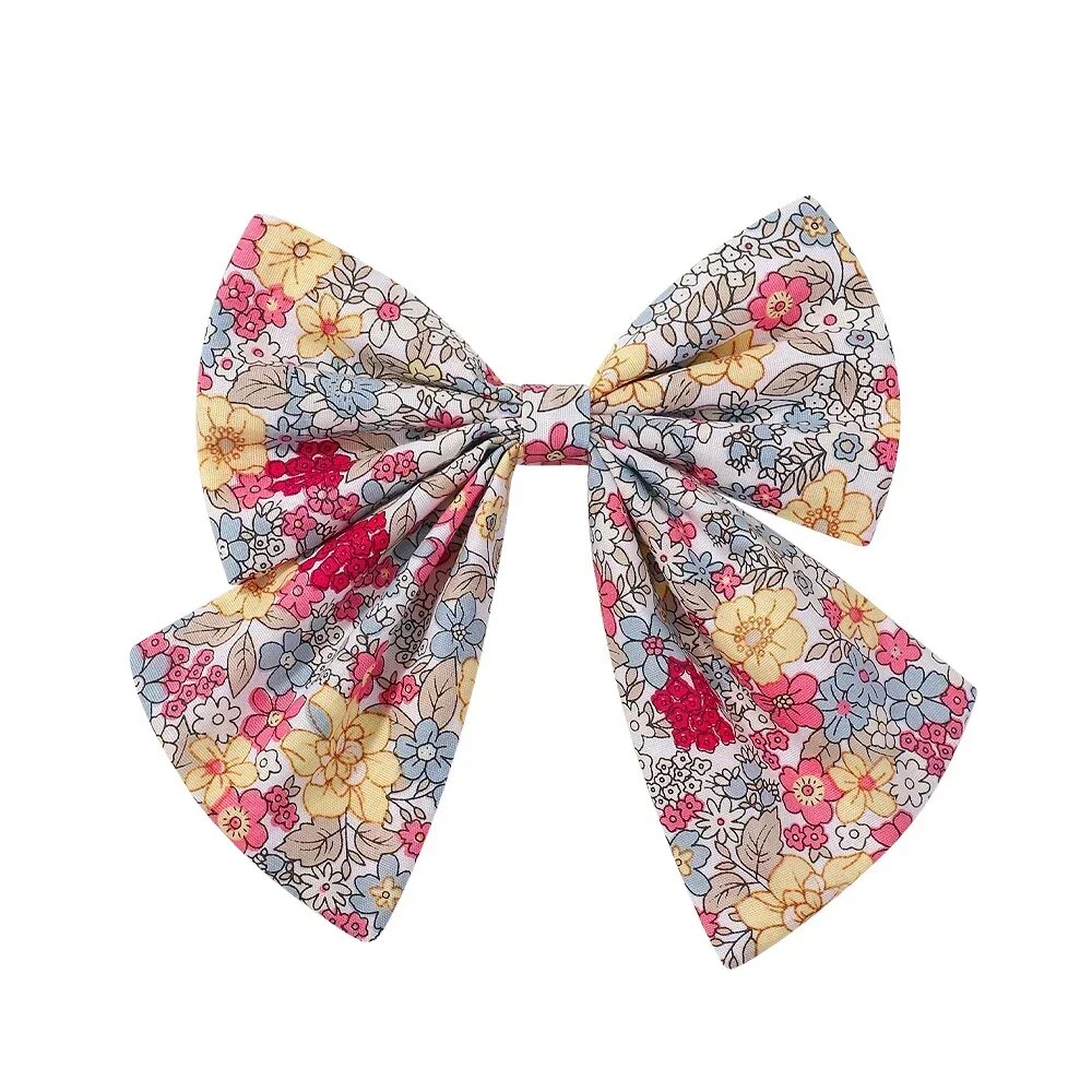 KIDS BOWS Детские цветочные банты из полиэстера
