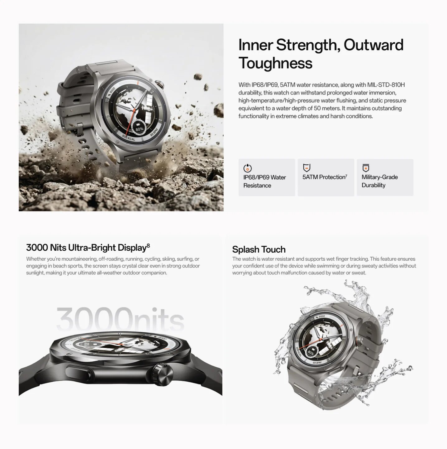 OPPO Watch X3 Global Version Misty Titanium — фото 1