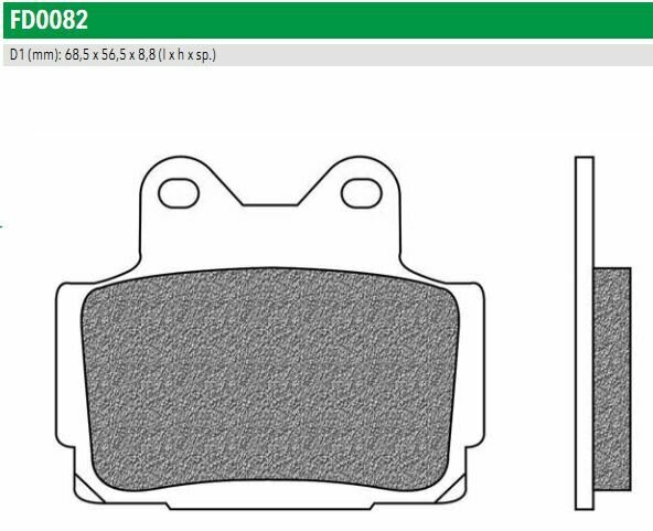 FD0082BT Тормозные колодки для YAMAHA FZ, RD, YAMAHA TZR (FDB386)