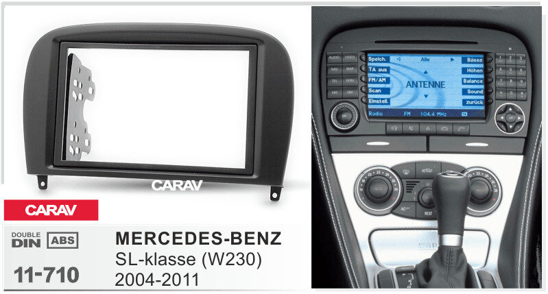 Переходная рамка 2-DIN для MERCEDES-BENZ SL-klasse W230 2004-11 CARAV 11-710