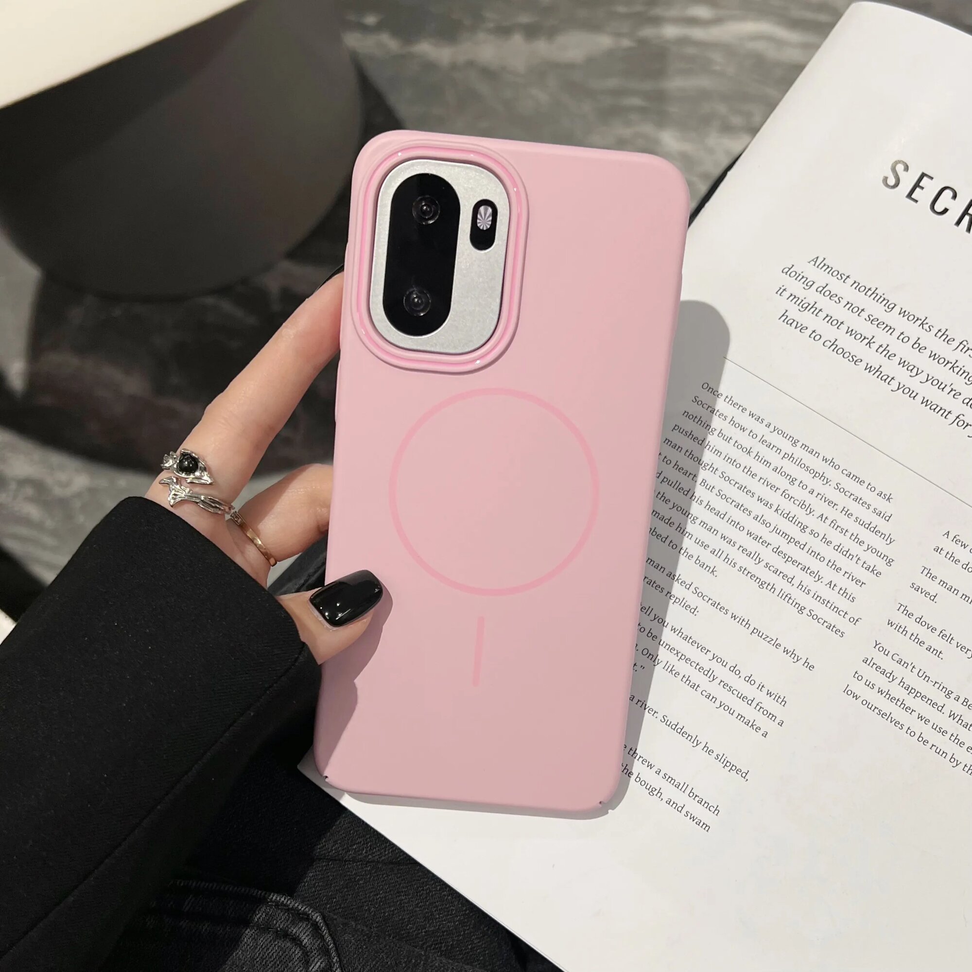 Ультратонкий Магнитный Жесткий Чехол Для Oneplus Magsafe - Матовый, OnePlus Ace 6T, Розовый, Pink