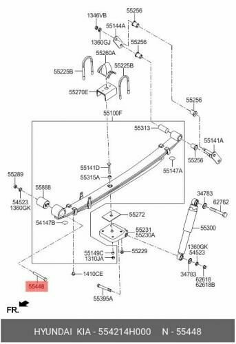 Болт м10 Hyundai / Kia (Mobis) 554214H000