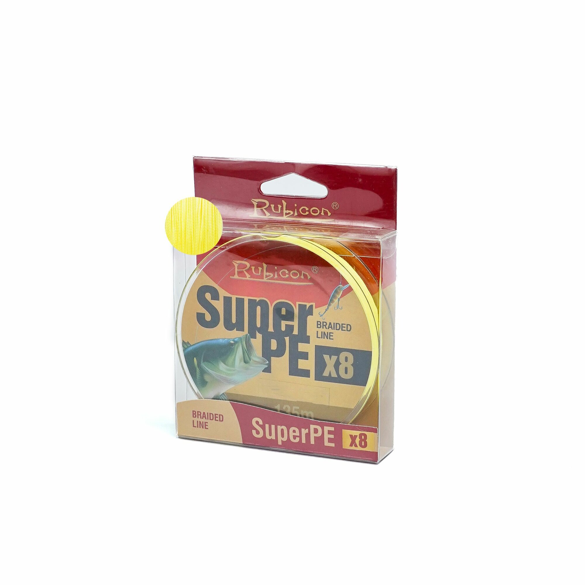 Плетеный шнур для рыбалки RUBICON Super PE 8x 135 м yellow, 0,10mm