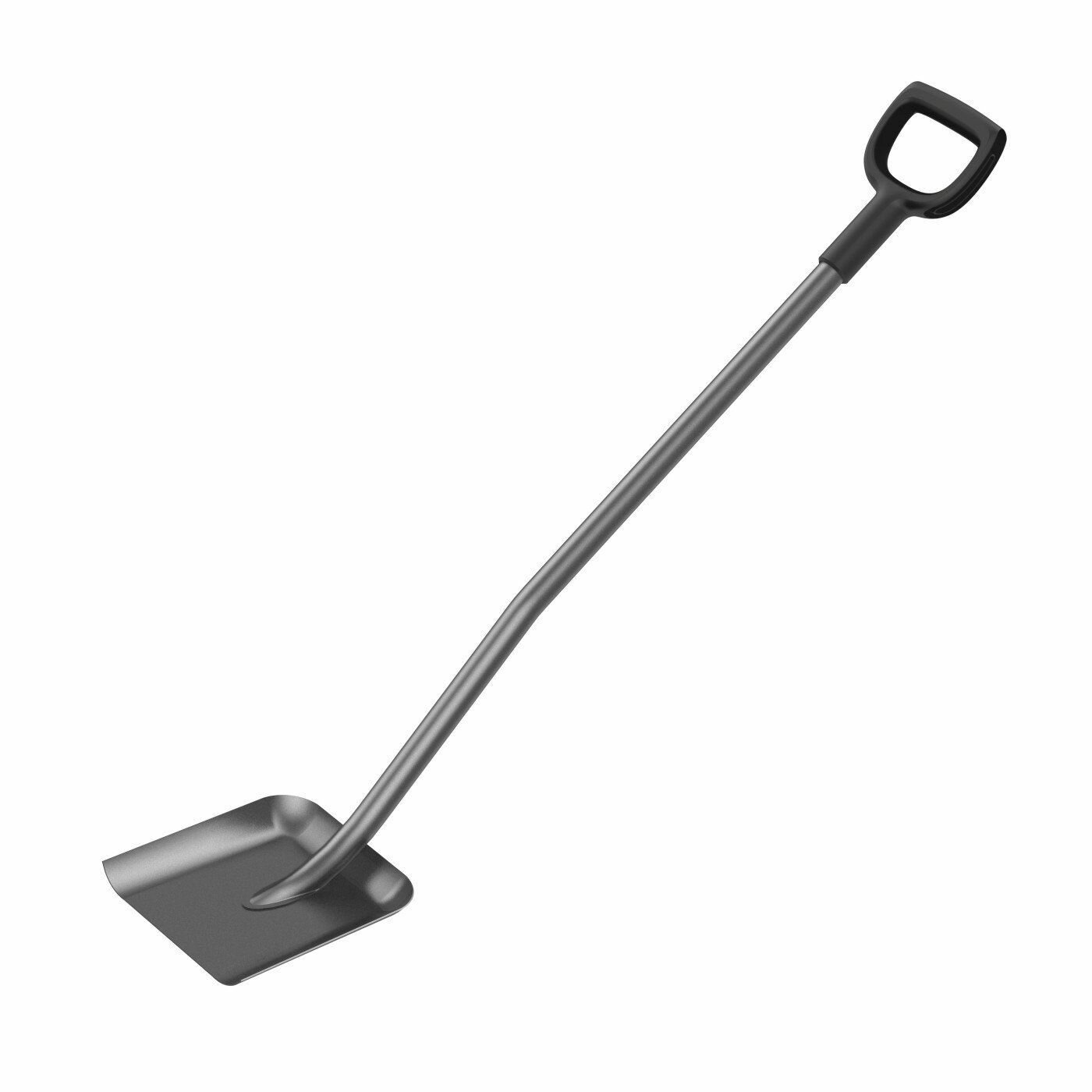 Лопата BASIC Cellfast, 40-254, с черенком, индукционно закаленная, универсальная, серая/чёрная — фото 1