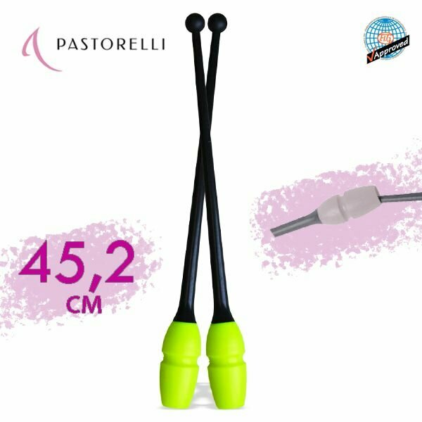 Булавы PASTORELLI 45,2см. 04893 Лаймово-чёрный "MASHA" FIG