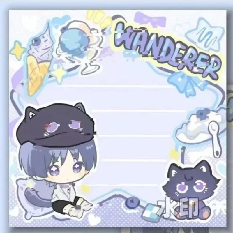 Милый блокнот Kawaii Wanderer Balladeer Kabukimono 30 листов