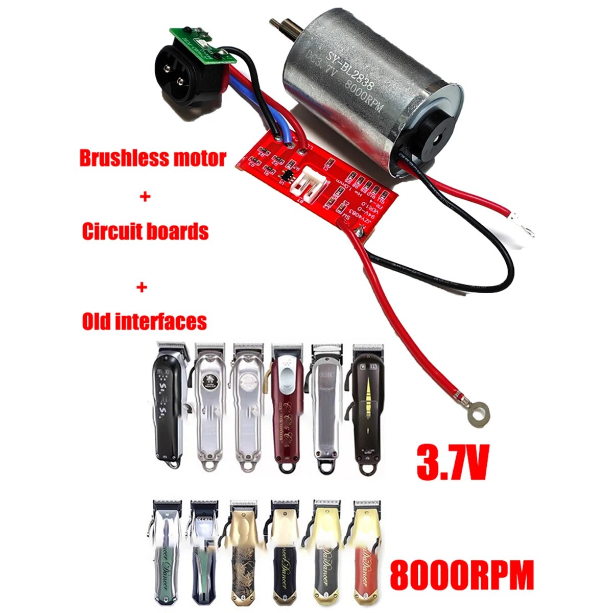 Двигатель ROSYOUS для машинок WAHL 8000/7000 об/мин 8000RPM with PCB x1