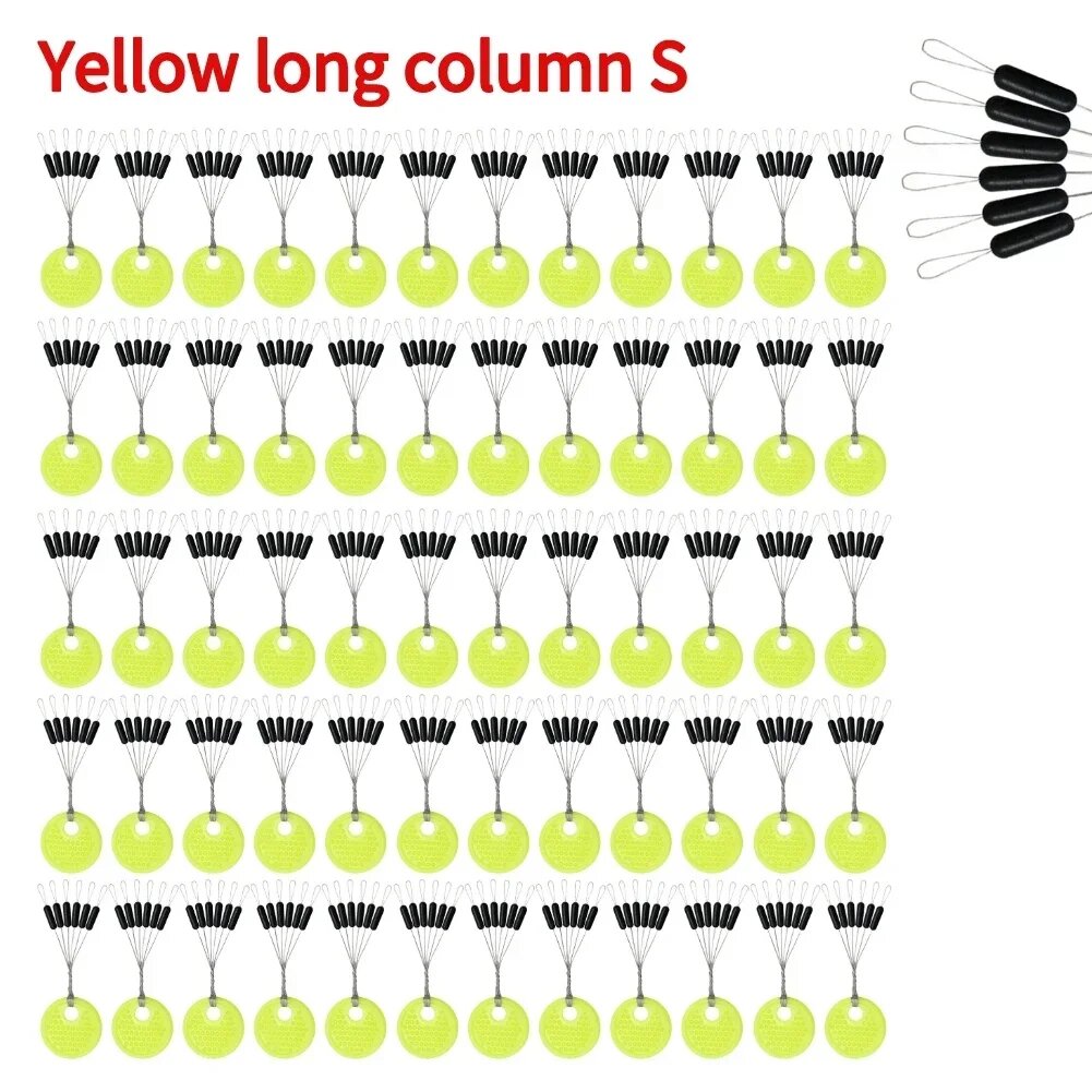 Резиновые поплавки Yellow long column S, 60 шт.