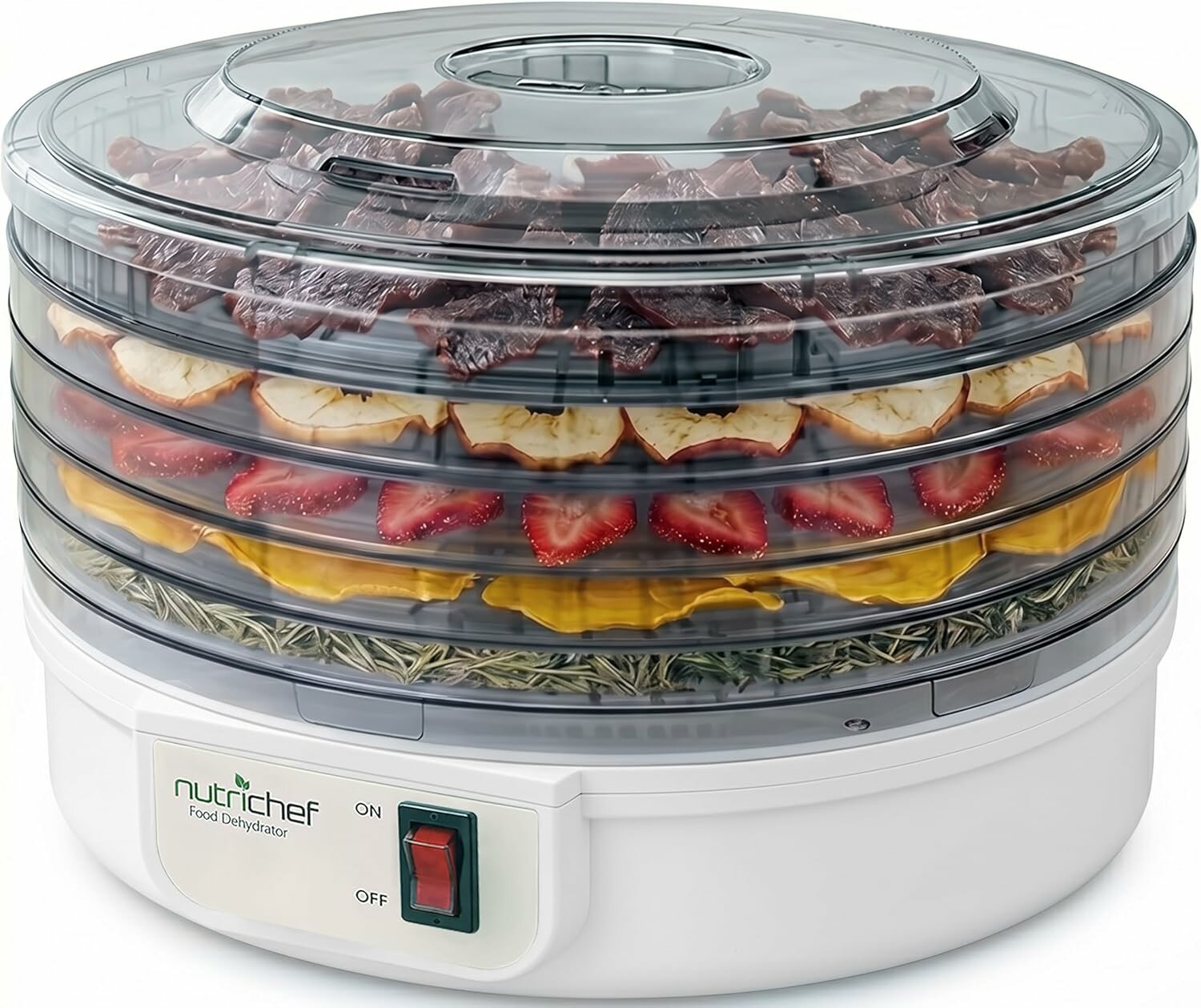 NutriChef Сушилка для пищевых продуктов Food Dehydrator Machine, 5 лотков
