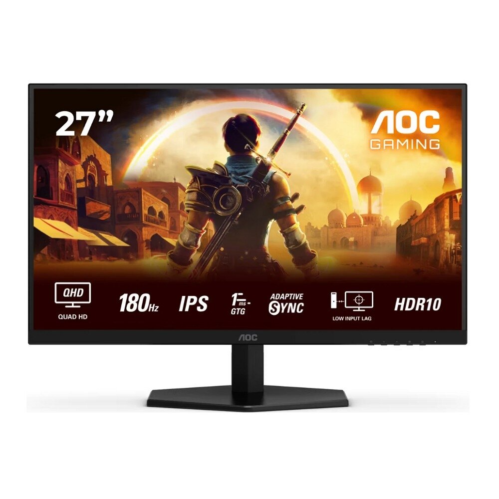 Монитор LCD AOC 27" Q27G42XE IPS 2560x1440 180Hz 0.5/1ms 300cd 2xHDMI DisplayPort 2x2W Tilt Internal Vesa
