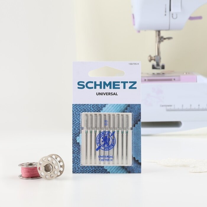 Иглы для бытовых швейных машин SCHMETZ универсальные, №70, 10 шт (22:15.2. XBS)