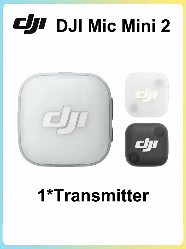 DJI Микрофон для мобильного устройства DJI Mic Mini2(2TX+1RX+Charging case), Высококачественный звук, стабильная передача, активное шумоподавление, две регулируемые передачи, Автоматический ограничитель, взрывозащищенный звук, зеленый, кремовый