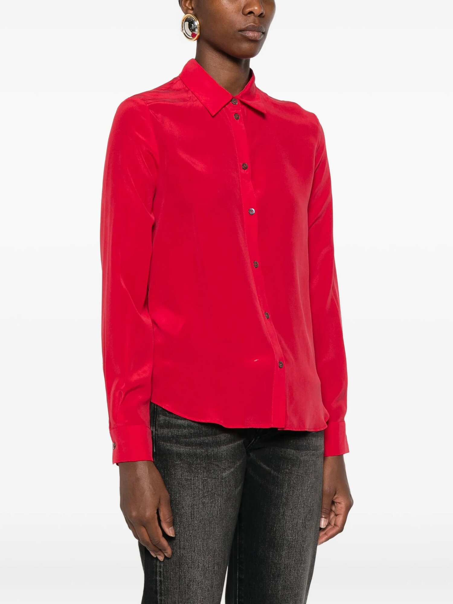 Рубашка Pinko Crackers silk shirt, размер 48 — фото 1