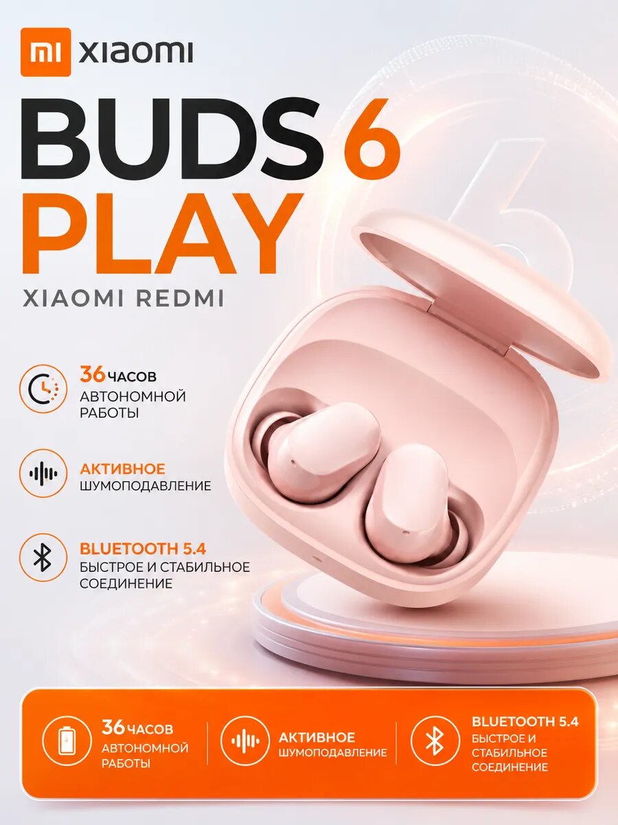 Наушники беспроводные Redmi Buds 6 Play черная