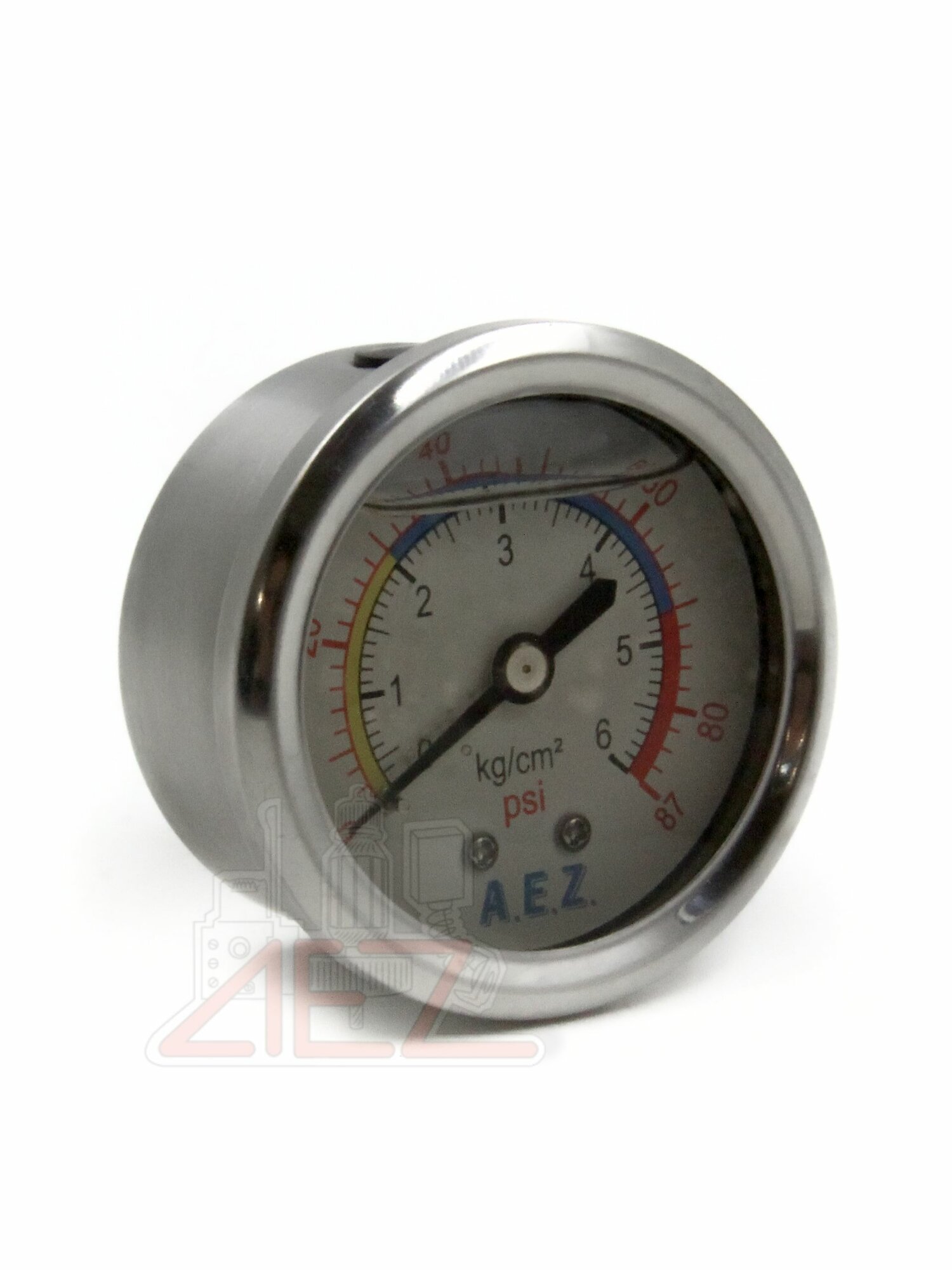 Манометр с глицерином, резьба М13, 1/4H, до 6Bar, 87psi, наружный диаметр 57,5мм
