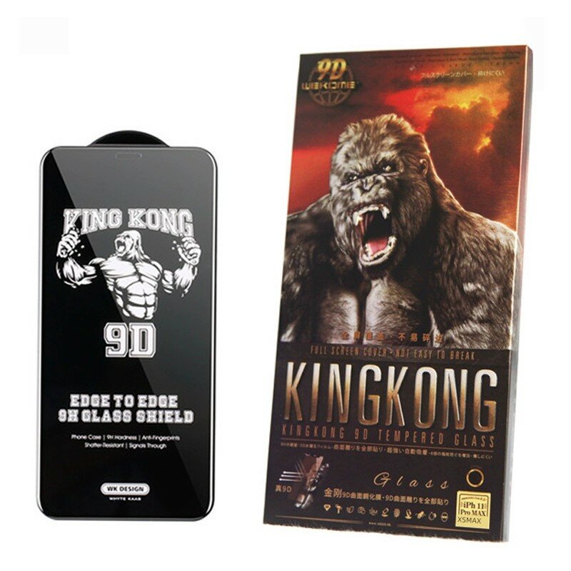 Экранная пленка из закаленного стекла с технологией Gorilla 9D для iPhone 16 Pro Max, жесткая кромка, черная кайма