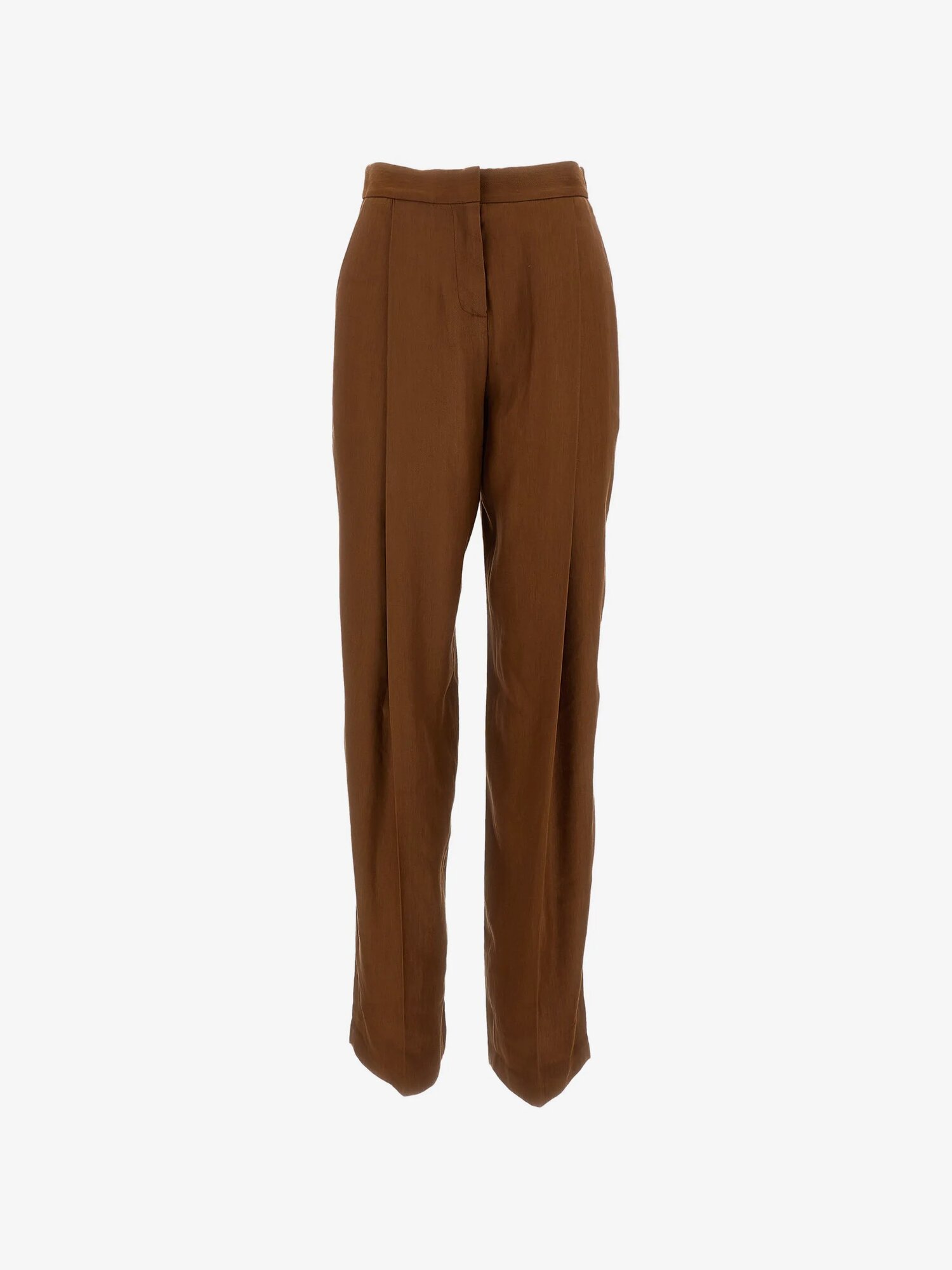 Брюки Elisabetta Franchi Linen-blend trousers, размер 42, зеленый