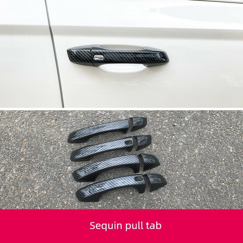 Углеродное волокно дверной ручки тяги для Volkswagen Golf 7/7.5 2014-2020 ABS с умным отверстием отделка аксессуар