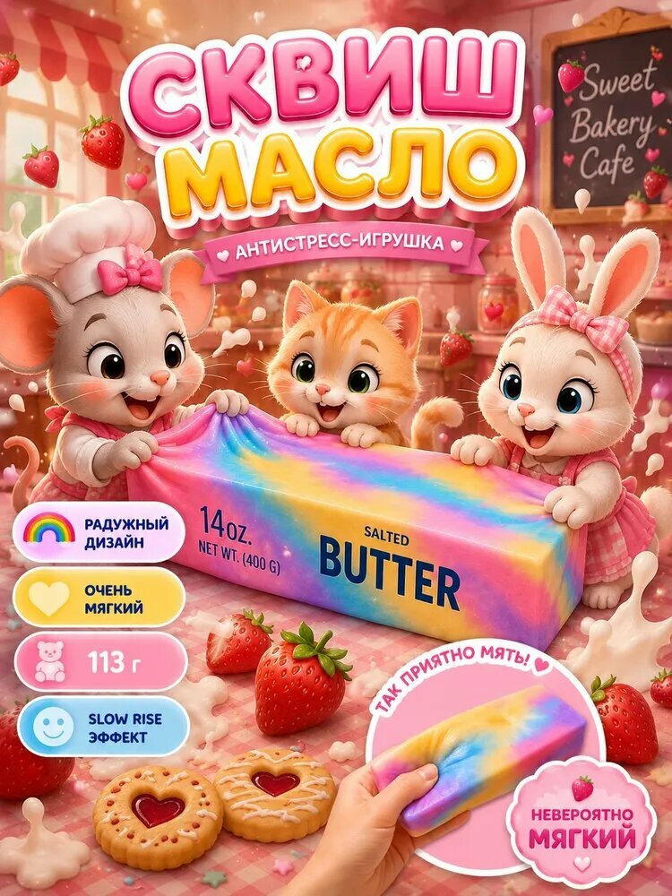 Сквиш Butter масло слайм антистресс