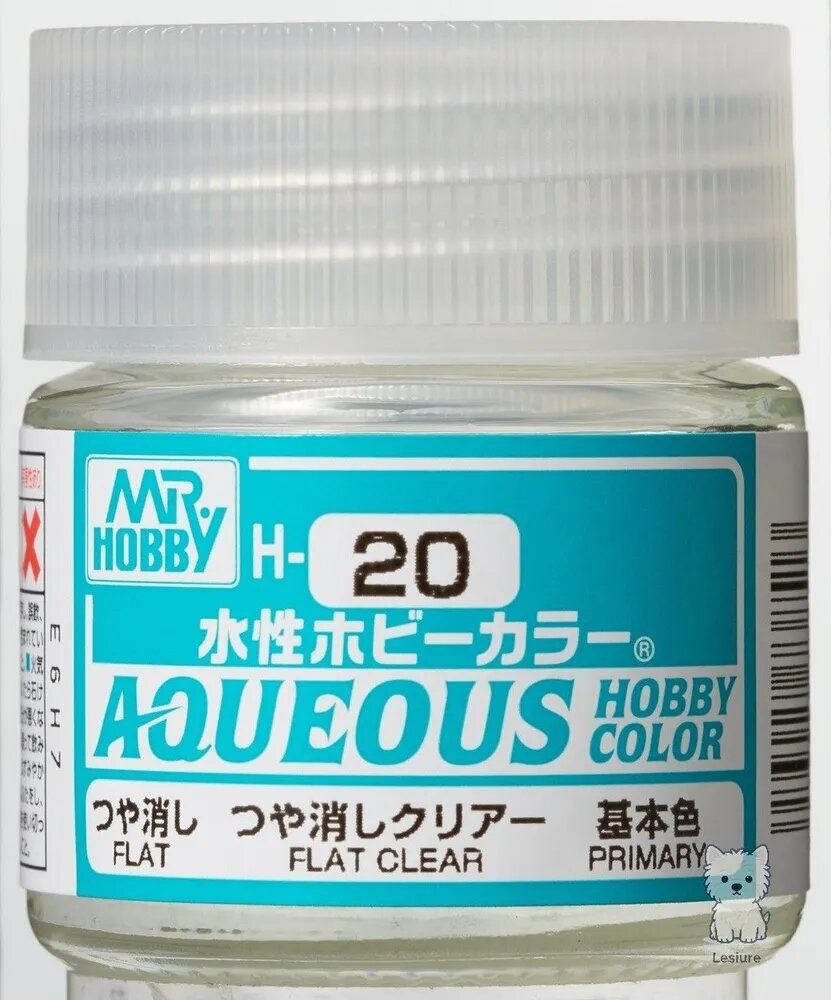 MR.HOBBY Краска акриловая Aqueous Hobby Color, матовая, прозрачный/белый, 58 г.