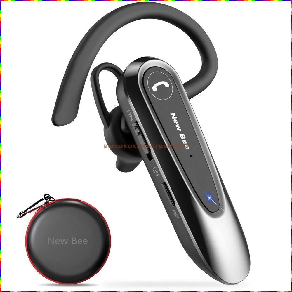 New Bee Наушники беспроводные с микрофоном, USB Type-C, черный