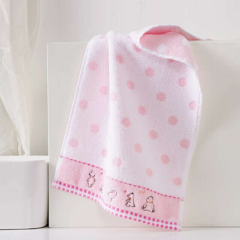 Jinhao Face Washing Towel, Class A Children's Towel, 100% Pure Cotton, Face Towel for Kids, Ladies' Face Towel, 2 Pieces