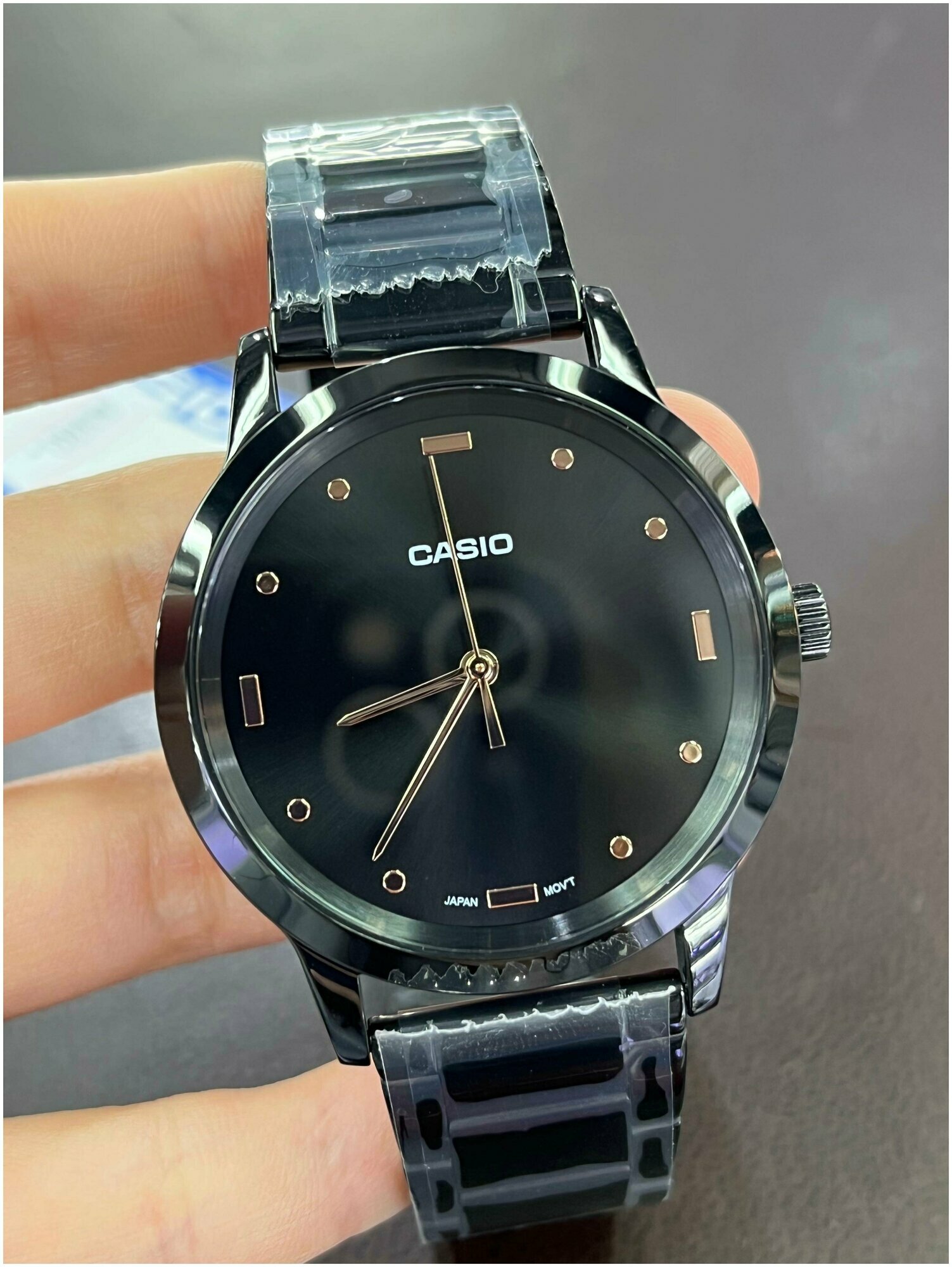 Наручные часы CASIO, золотой, черный — фото 1