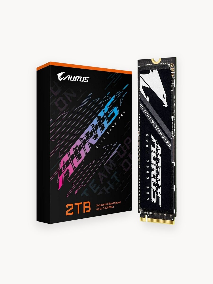Твердотельный накопитель SSD Gigabyte M.2 2280 2TB AORUS Client SSD AG4732TB N PCI-Express 4.0 x4, NVMe 1.4 7300/6850 RTL, without heatsink