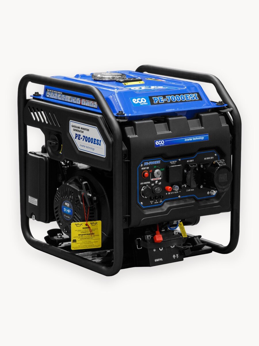 Электростанция, генератор инверторный бензиновый ECO PE-7000ESI (EC1710-2)