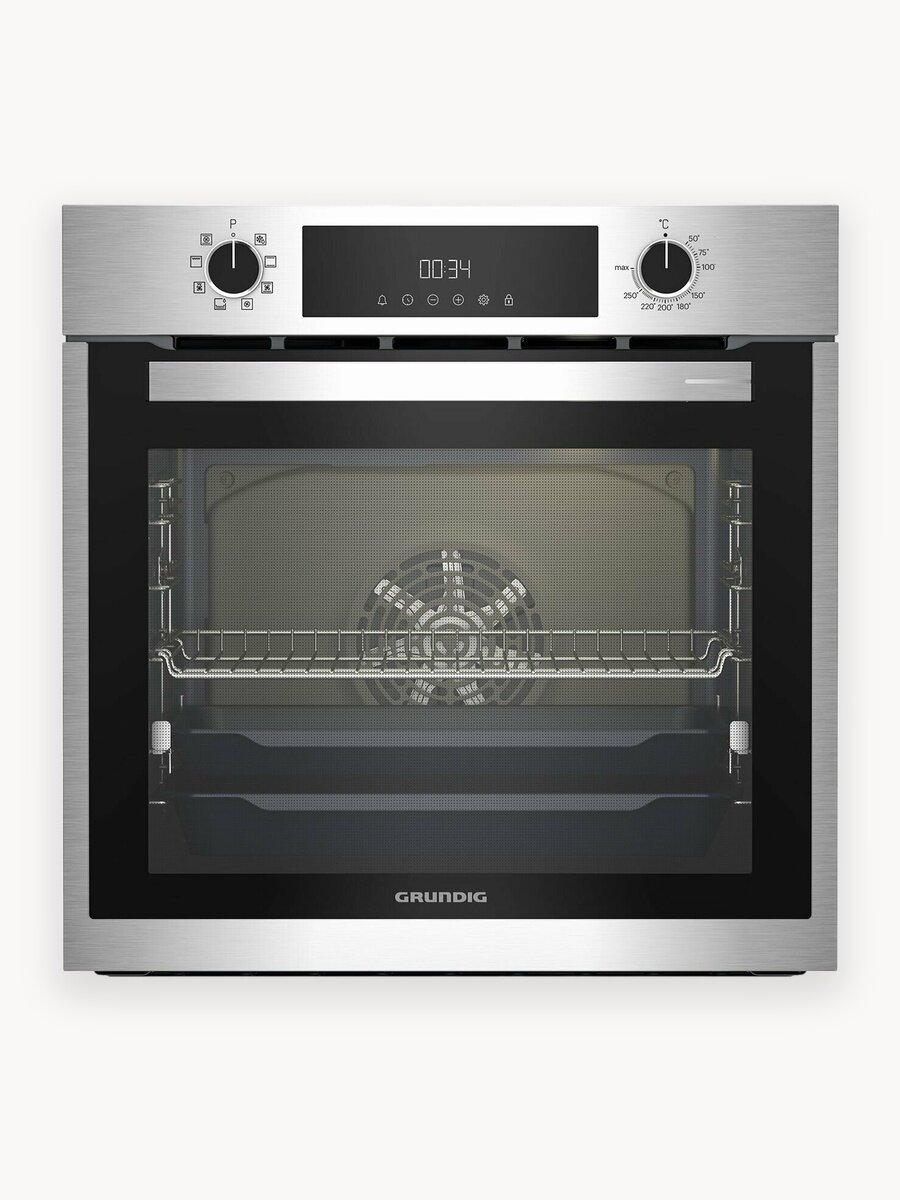 Встраиваемый электрический духовой шкаф Grundig GEBM11300XC, серебристый
