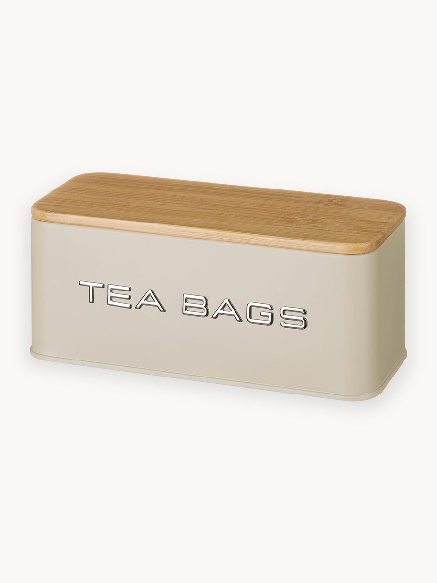 Банка agness для чайных пакетиков, 20,5х9х8 см, цвет: ivory KSG-790-400