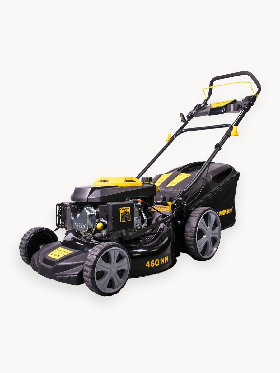Газонокосилка бензиновая с мульчированием и травосборником CHAMPION LM4622, 457 мм, несамоходная