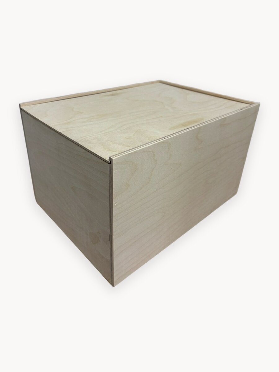 Деревянный ящик с крышкой (фанера), коробка для хранения, подарочная коробка