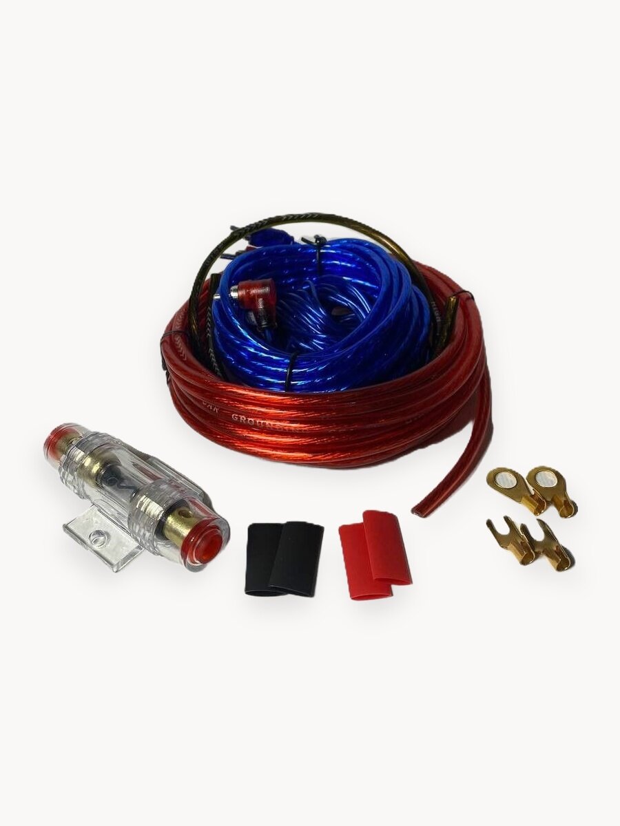 Комплект акустических проводов, для усилителя, сабвуфера, RCA, 1500Вт