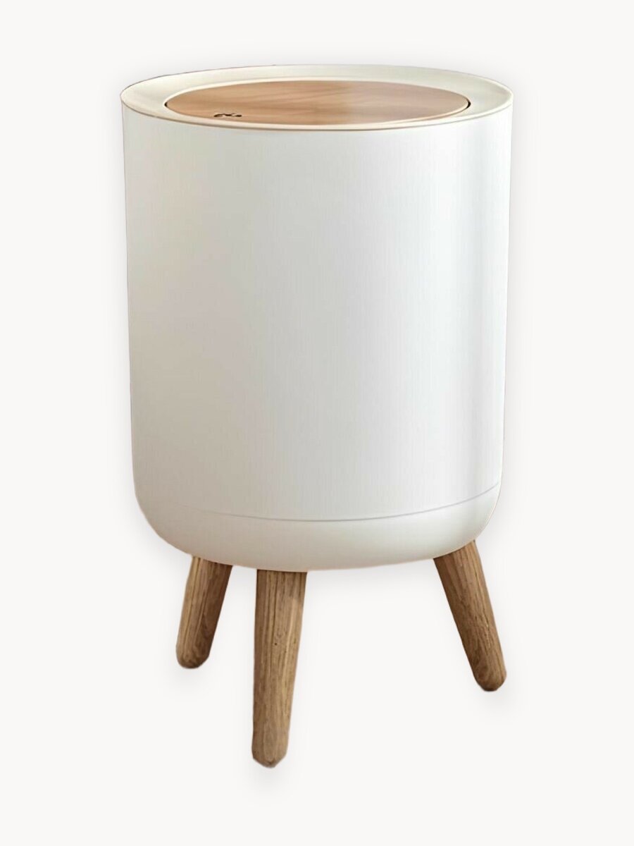 Мусорное ведро FEIDASH, для туалета, напольное, белое, пластик, 7 л