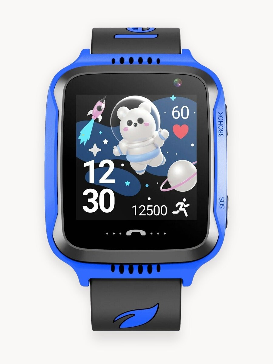 Детские умные часы Leef Pulsar сине-черный на базе iOS и Android