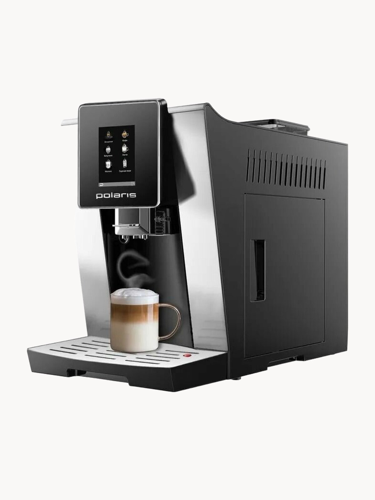 POLARIS Кофемашина автоматическая со встроенным капучинатором PACM 2060AC, серая