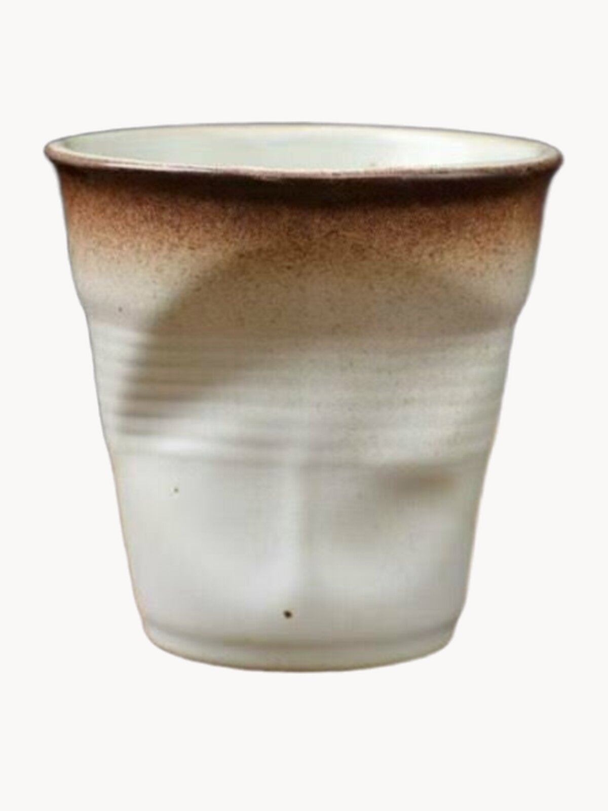 Стакан "Мятый", керамическая, для горячих напитков, 150мл, с эффектом мятости