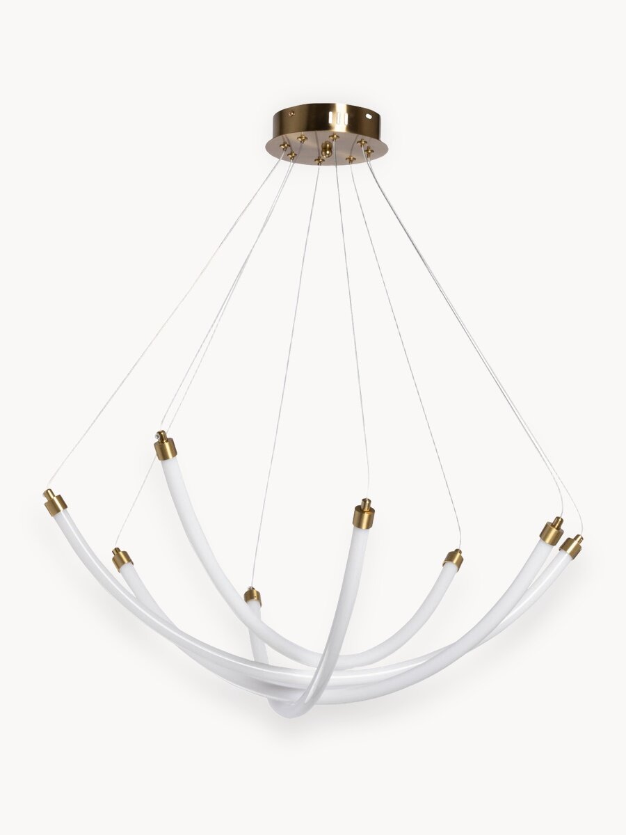 Светильник подвесной светодиодный, люстра De City Оскар 510015704, 76W LED 4000К, цвет: золотой, белый