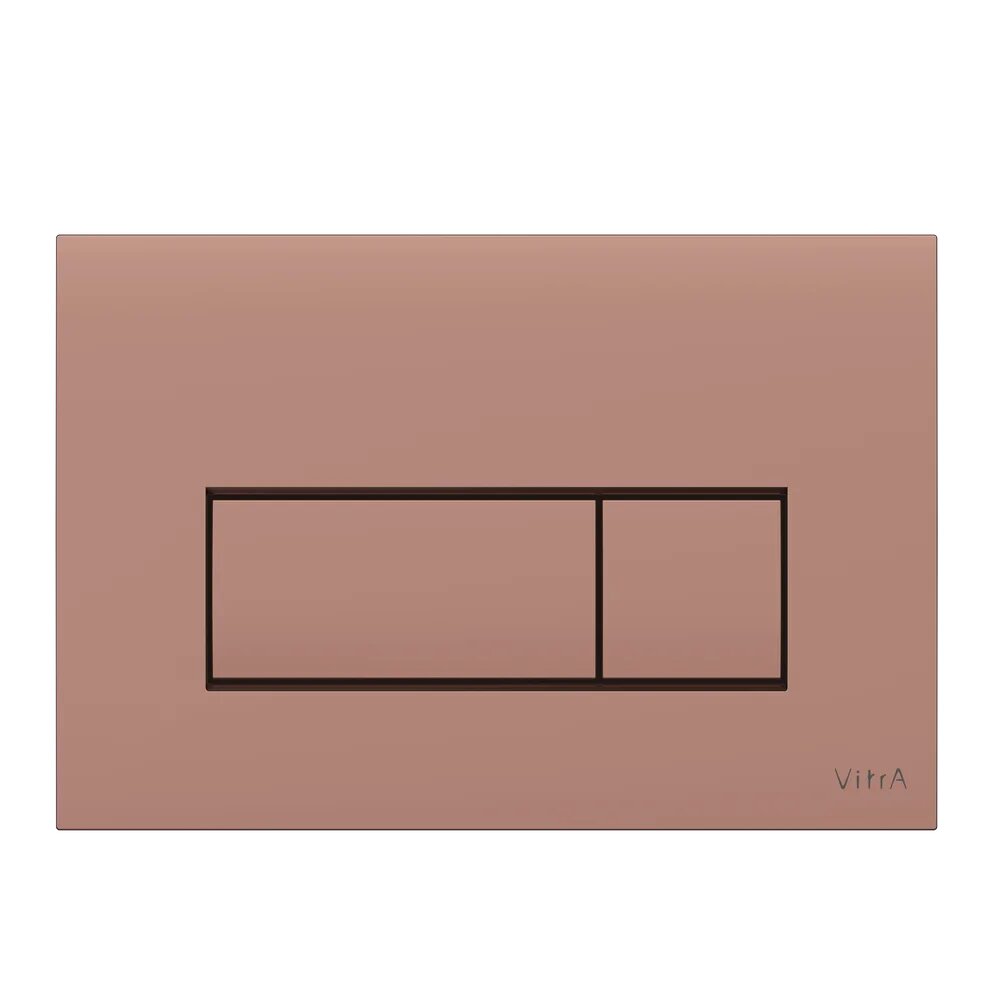 Кнопка смыва для унитаза VitrA Root Square 740-2340 медь, глянцевая, кнопка для инсталляции, двойной смыв