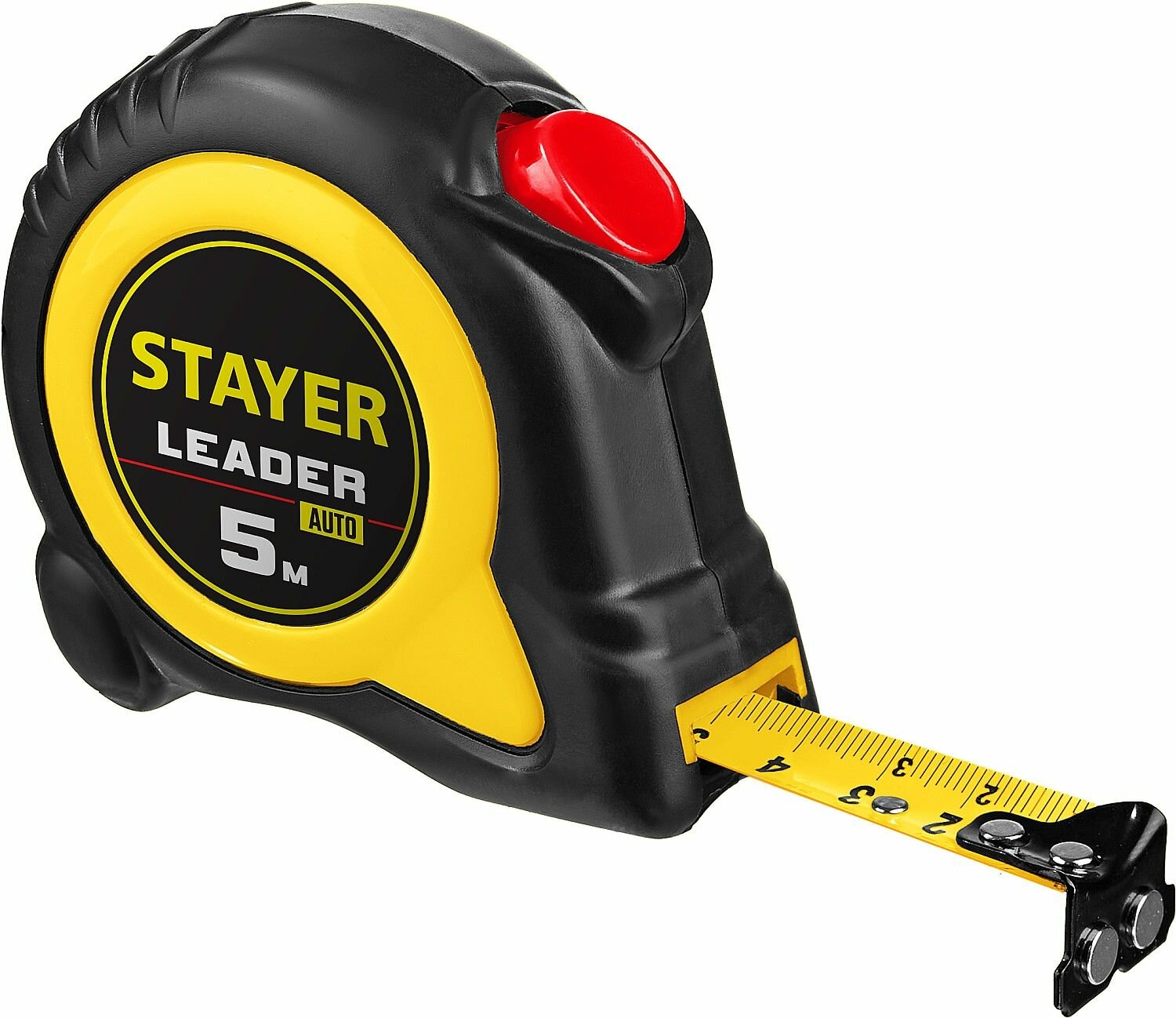 Рулетка STAYER Leader, 5 м, 19 мм, с автостопом, профессиональная 3402-05-19_z02