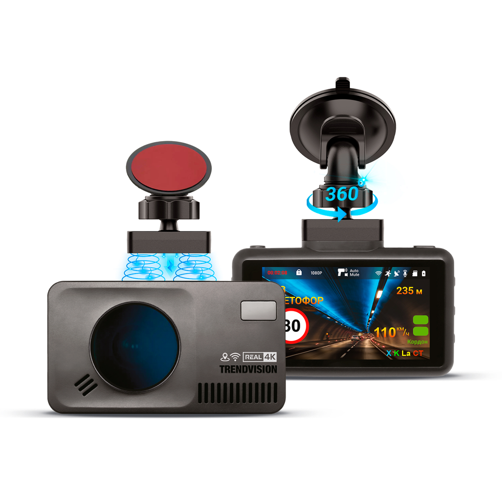 Радар-детектор с видеорегистратором TrendVision DriveCam Real 4K Signature LNA