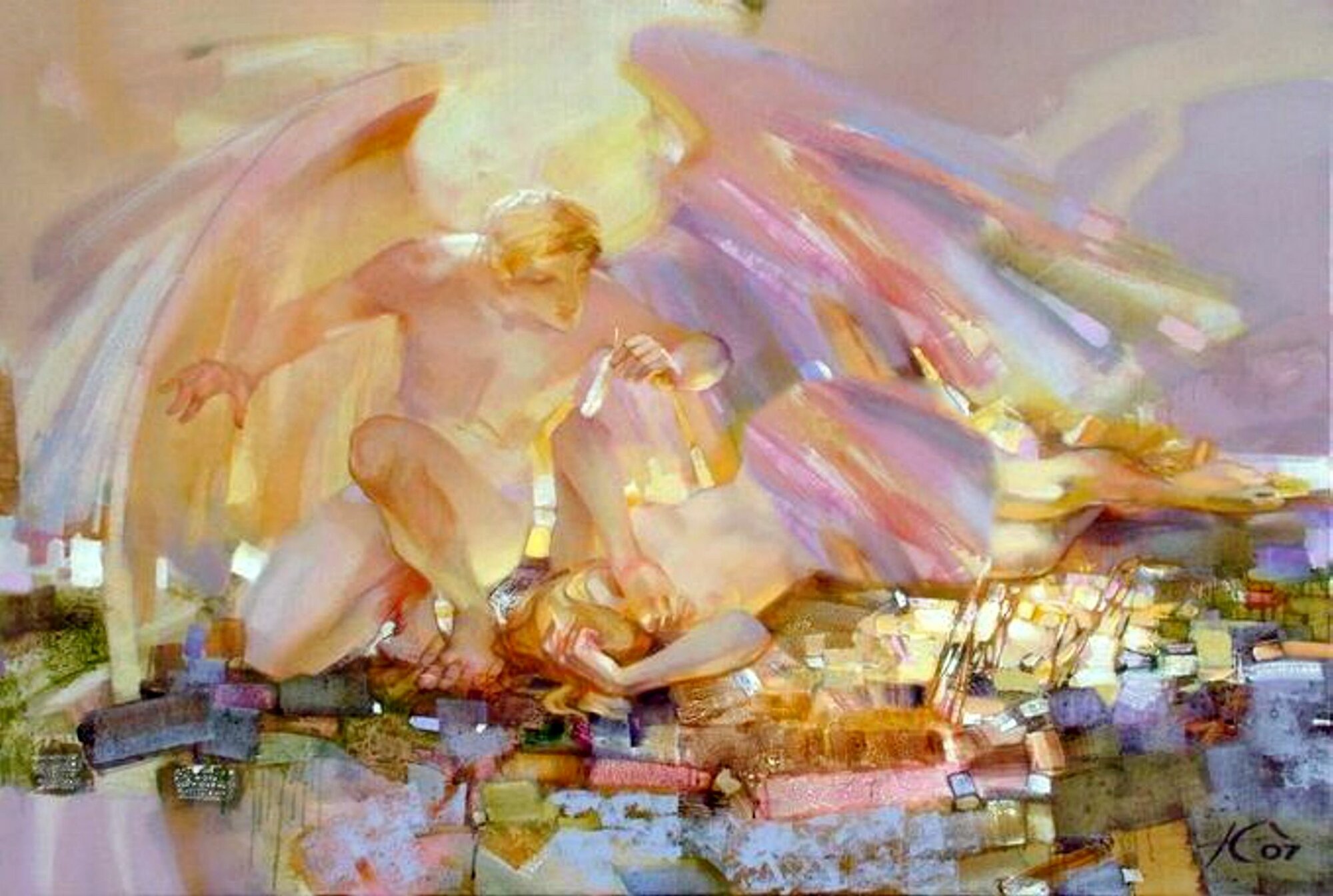 Картина Адам и Ева 80х54 см