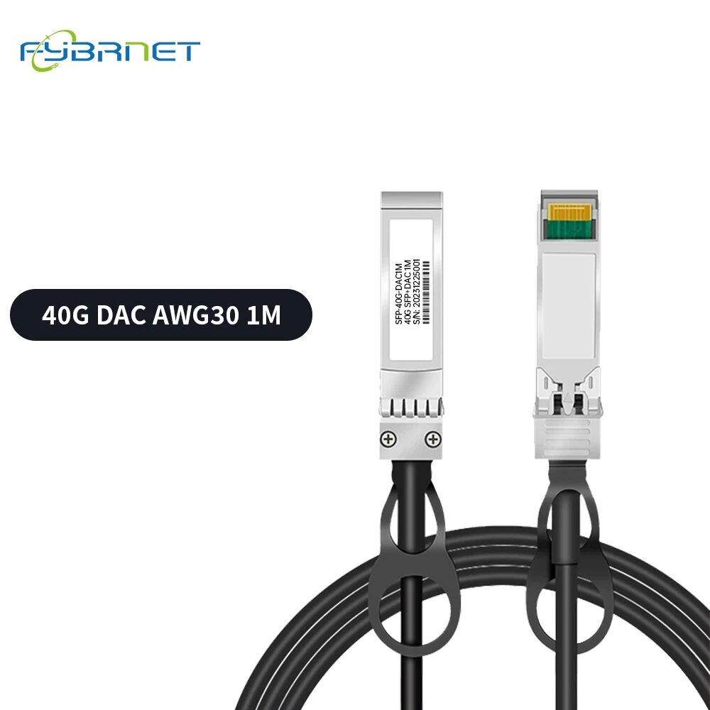 Fybrnet 10G/40G SFP+ медный пассивный кабель 40G DAC 1M AWG30