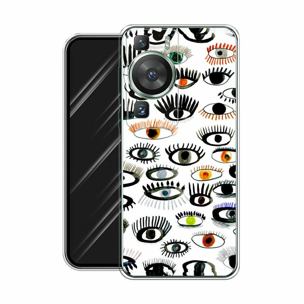 Чехол на Huawei P60/P60 Pro / Хуавей P60/P60 Про с принтом "Глаза акварель" — фото 1