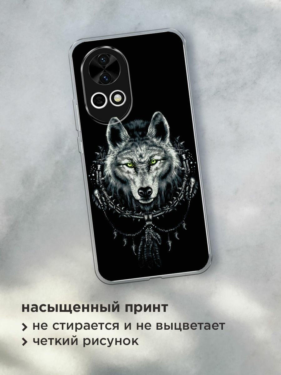 Чехол на Huawei Nova 12/Nova13 / Хуавей Нова 12/Нова 13 с принтом "Волк оберег" — фото 1